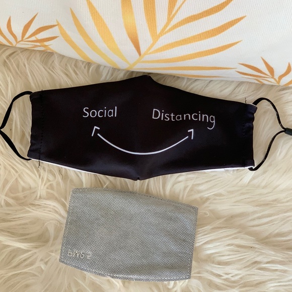 Accessories | New Slogan Face Mask Social Distancing Wfilter | Poshmark